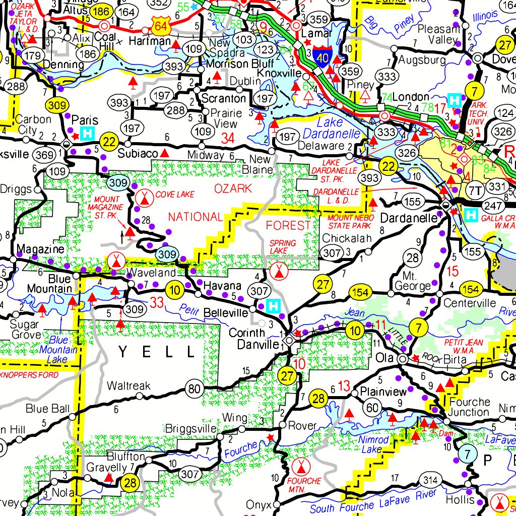 Arkansas Highways Map by Avenza Systems Inc. | Avenza Maps