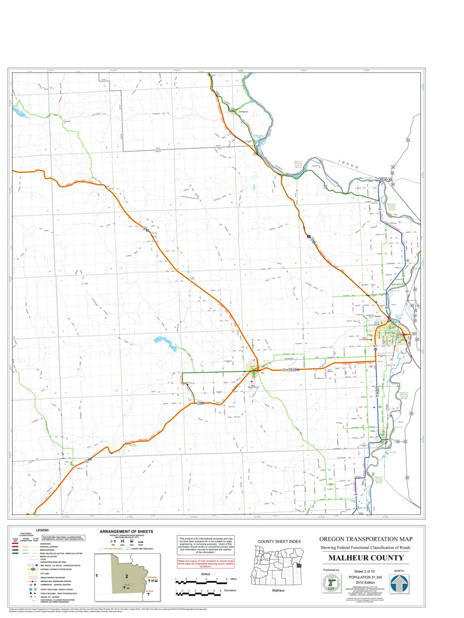 Malheur County Sheet 2 Map by Avenza Systems Inc. | Avenza Maps
