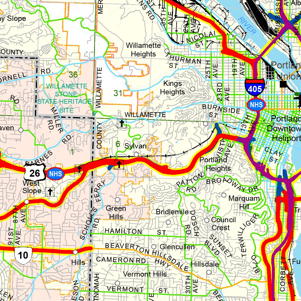 Multnomah County Sheet 1 Map by Avenza Systems Inc. | Avenza Maps