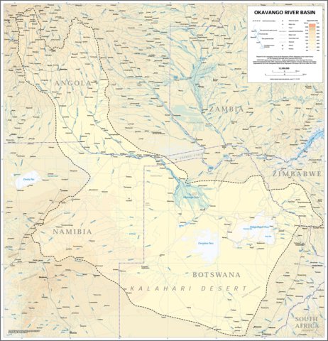 Okavango River Basin Map by Avenza Systems Inc. | Avenza Maps