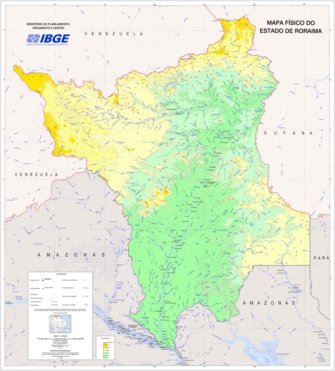 Roraima, Brazil Map by Avenza Systems Inc. | Avenza Maps