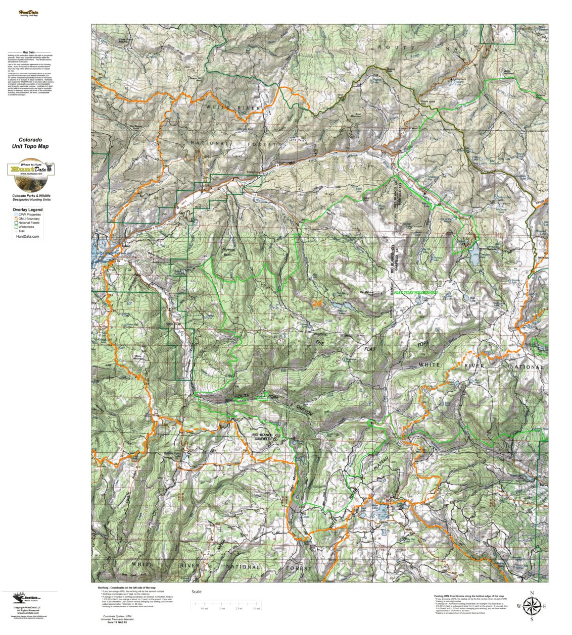 HuntData Colorado Unit 24 Topo Map by HuntData LLC | Avenza Maps