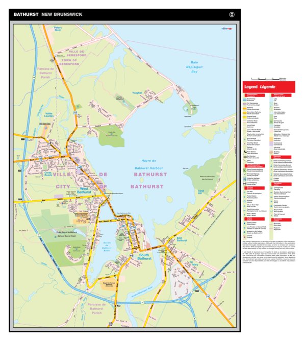 Bathurst, NB Map by Mapmobility Corp. | Avenza Maps