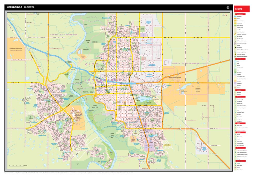 Lethbridge, AB Map by Mapmobility Corp. | Avenza Maps