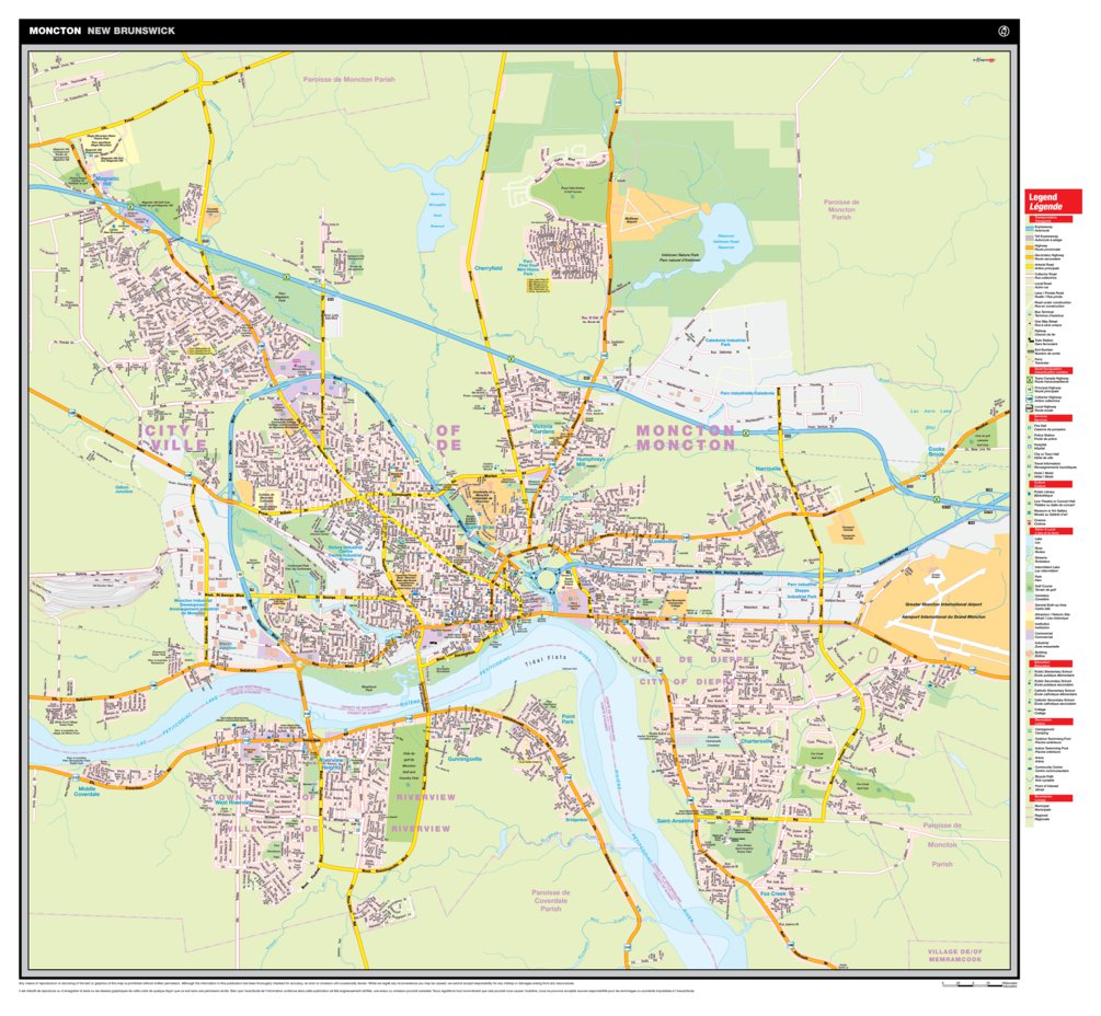 Moncton, NB Map by Mapmobility Corp. | Avenza Maps