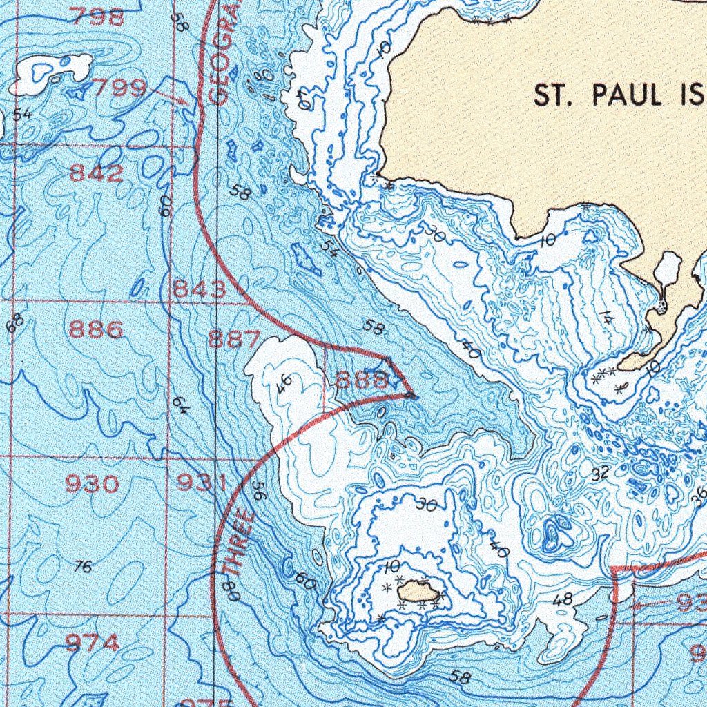 St Paul (NO 2-6) Map by National Oceanographic & Atmospheric ...