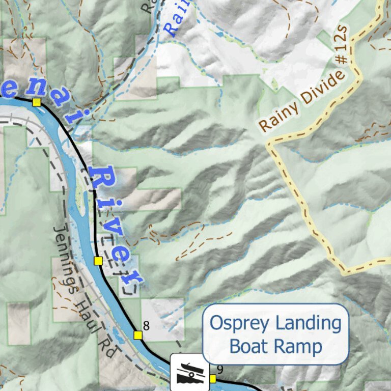Kootenai River Libby Dam to Kootenai Falls Map by Off The Grid Maps | Avenza Maps