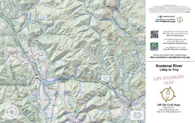 Kootenai River Libby to Troy Map by Off The Grid Maps | Avenza Maps