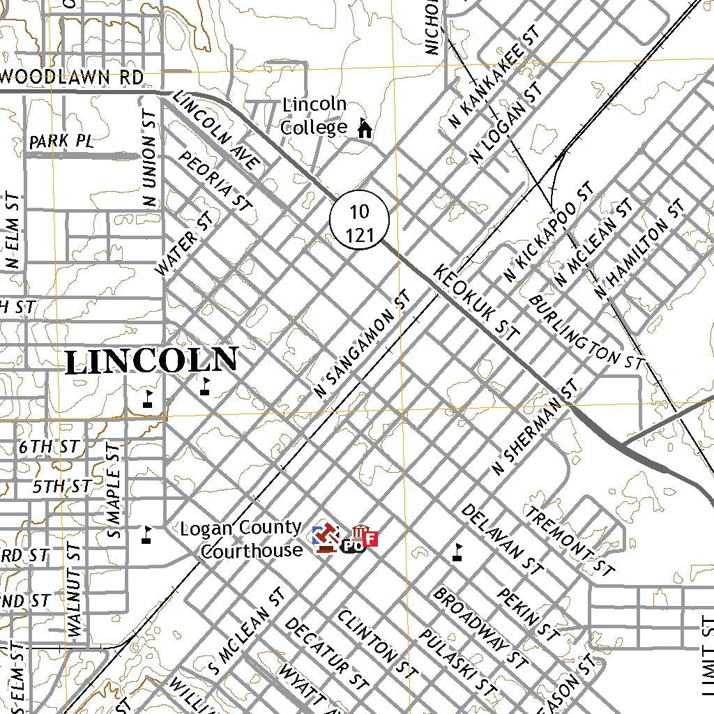 Lincoln East, IL (2021, 24000-Scale) Map by United States Geological ...