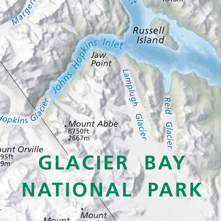 Glacier Bay National Park and Preserve Map by US National Park Service ...