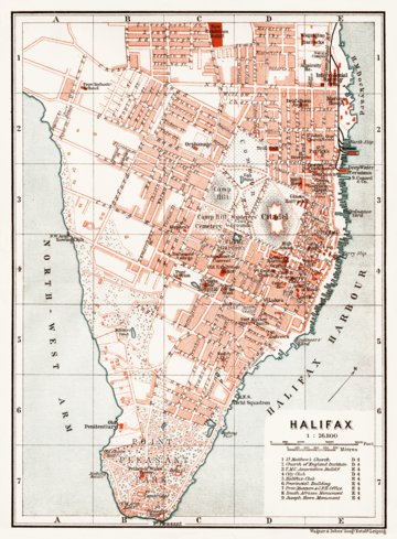 Halifax town plan, 1907 Map by Waldin | Avenza Maps
