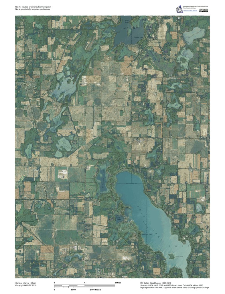 MI-Delton: GeoChange 1961-2012 Map by Western Michigan University | Avenza Maps