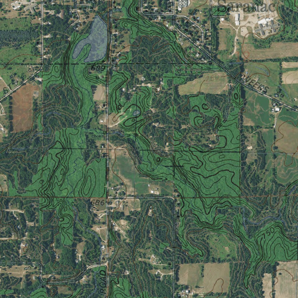 MI-Saranac: GeoChange 1974-2012 Map by Western Michigan University | Avenza Maps