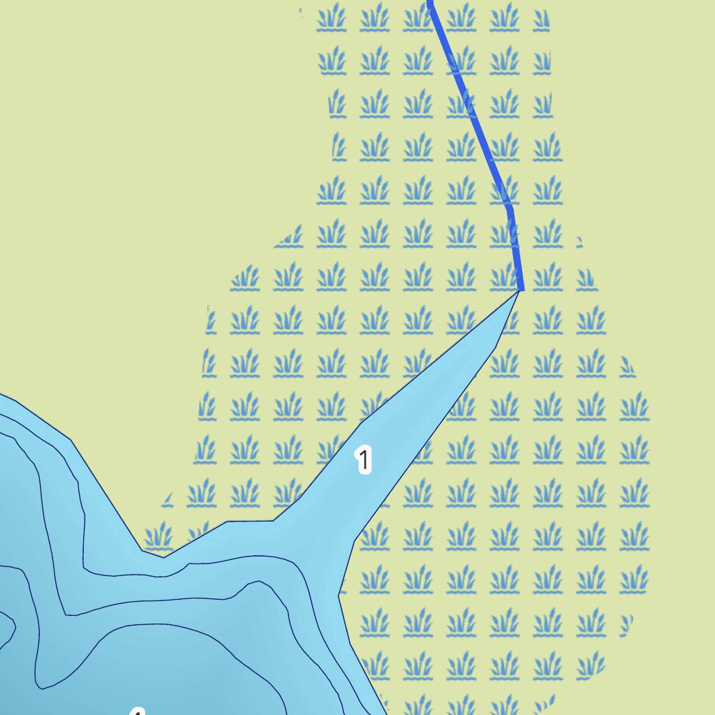 Carte bathymétrique du lac du Boeuf de la zec Maganasipi (2023) Map by Zecs Quebec | Avenza Maps
