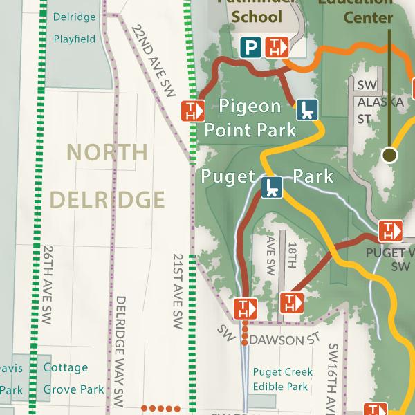 West Duwamish Greenbelt, Seattle Washington, Outreach Map by Mountains ...