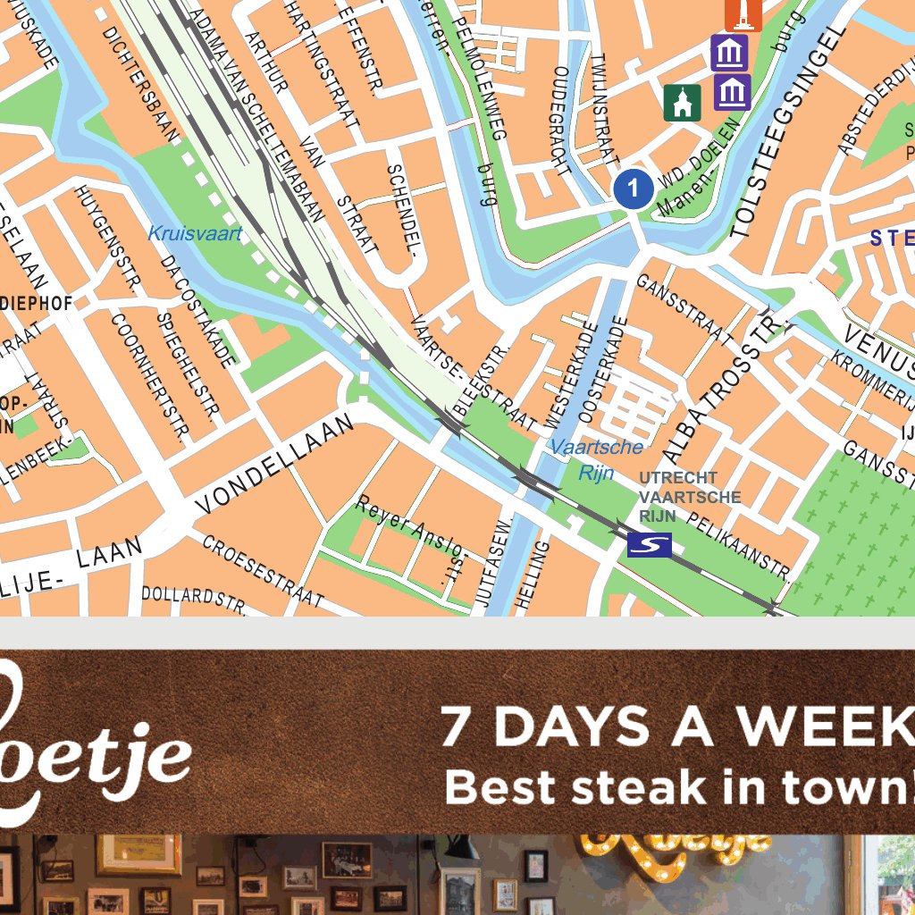 Utrecht Free Map City Centre by 12 Provincien | Avenza Maps