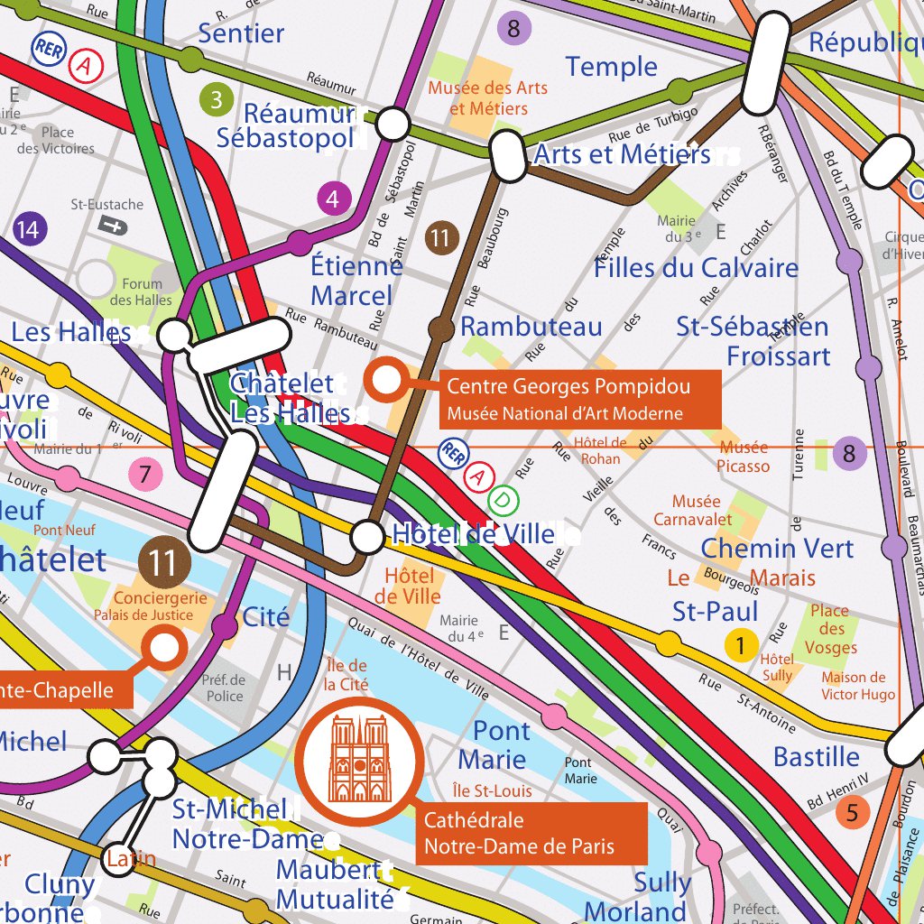 Paris France RATP System Map by Avenza Systems Inc. | Avenza Maps