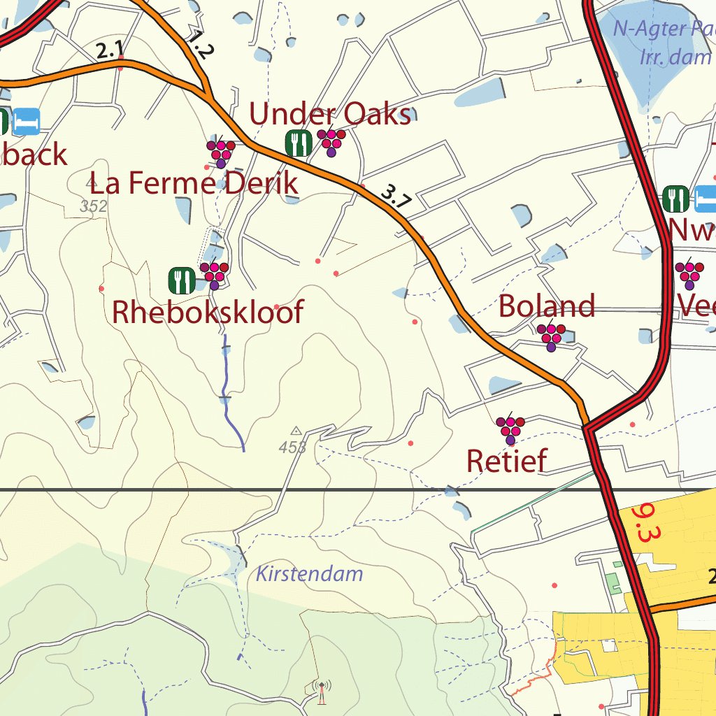 Paarl Wine Region, South Africa Map by CABEX Maps | Avenza Maps