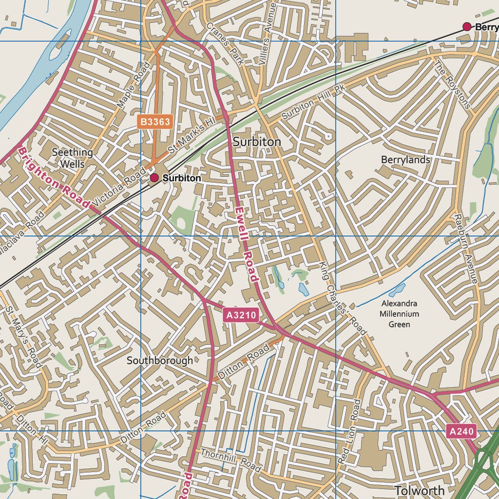 South-West London, England Map by Avenza Systems Inc. | Avenza Maps