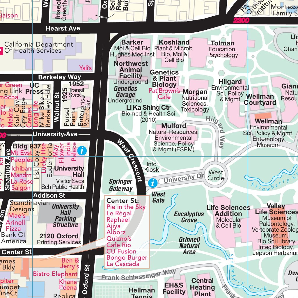 Central Berkeley, CA Map by Hedberg Maps, Inc. | Avenza Maps