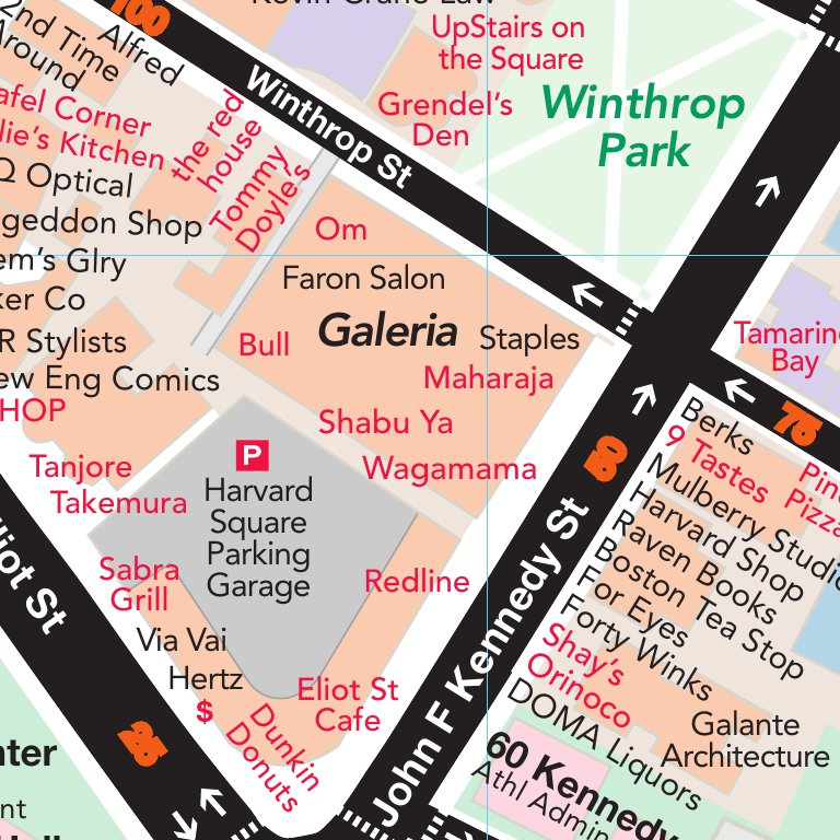 Harvard Square Map by Hedberg Maps, Inc. | Avenza Maps