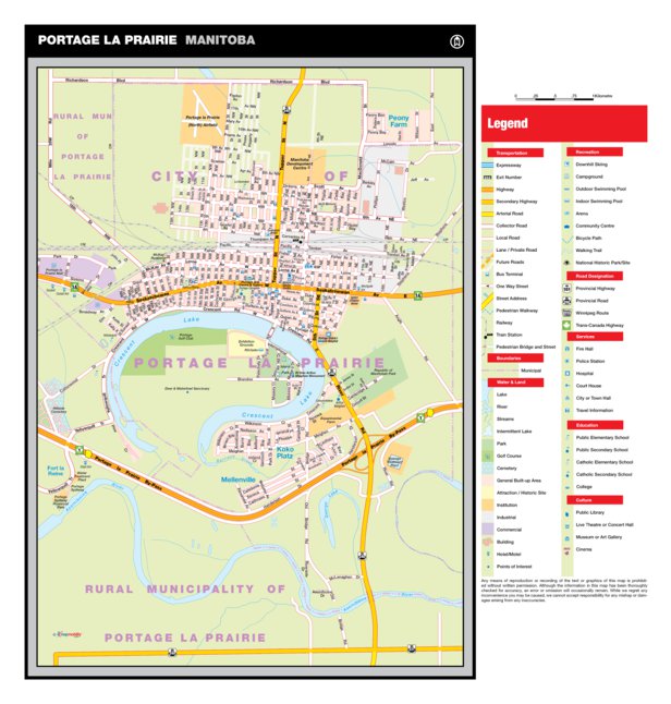 Portage-la-Prairie, MB Map by Mapmobility Corp. | Avenza Maps