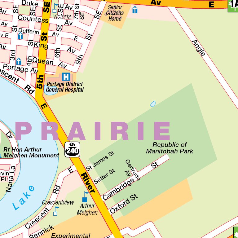 Portage-la-Prairie, MB Map by Mapmobility Corp. | Avenza Maps