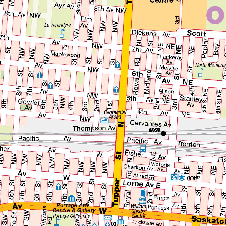 Portage-la-Prairie, MB Map by Mapmobility Corp. | Avenza Maps