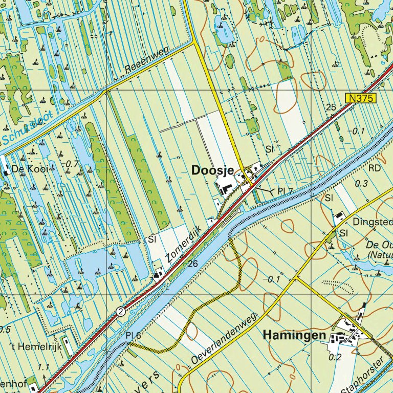 21 E (Meppel-Zwartsluis) Map by Red Geographics/Reijers Kaartproducties ...