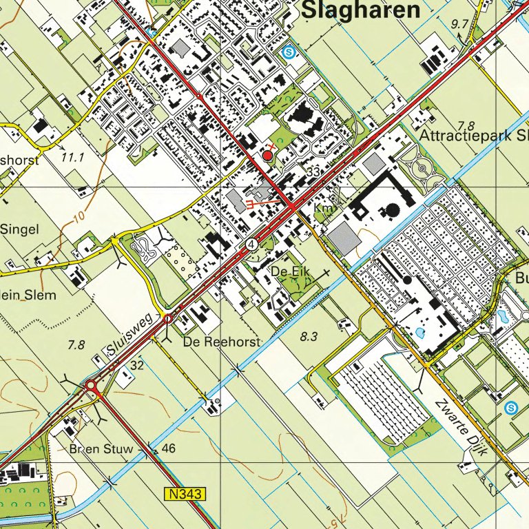 22 B (Slagharen) Map by Red Geographics/Reijers Kaartproducties ...