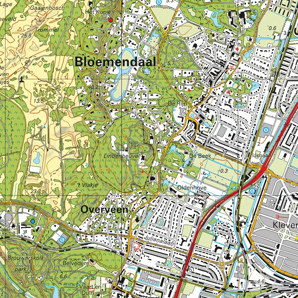 25 A (Haarlem-IJmuiden) Map by Red Geographics/Reijers Kaartproducties ...