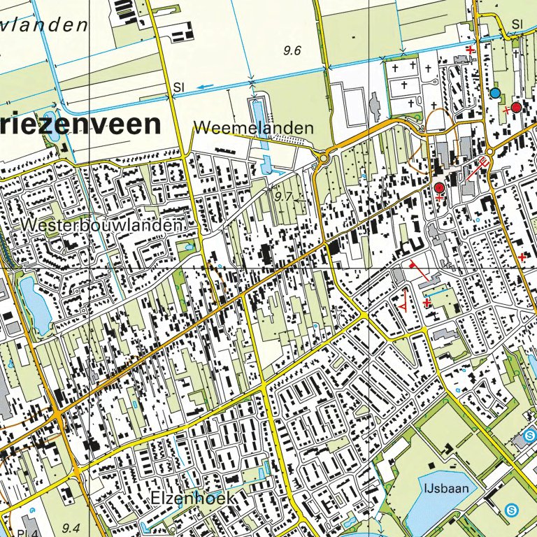 28 B (Vriezenveen-Vroomshoop) Map by Red Geographics/Reijers ...
