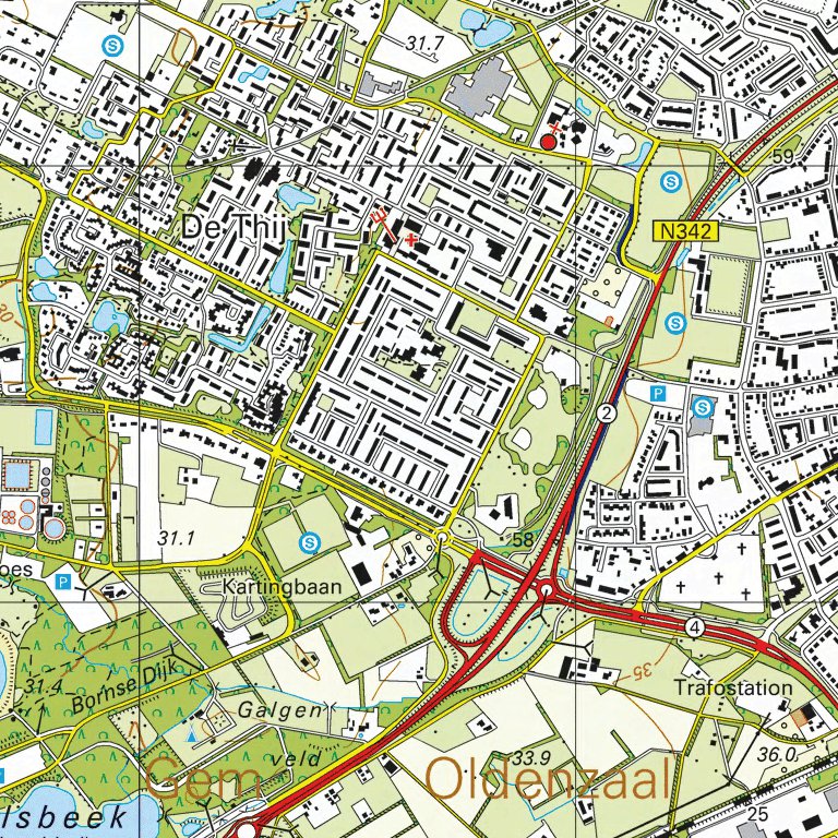 28 H (Hengelo-Oldenzaal) Map by Red Geographics/Reijers Kaartproducties ...