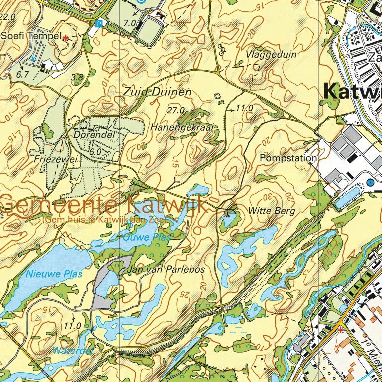 30 E (Katwijk aan Zee) Map by Red Geographics/Reijers Kaartproducties ...