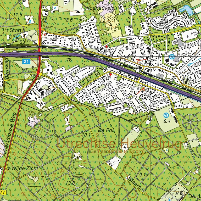 32 D (Amersfoort-Woudenberg) Map by Red Geographics/Reijers ...