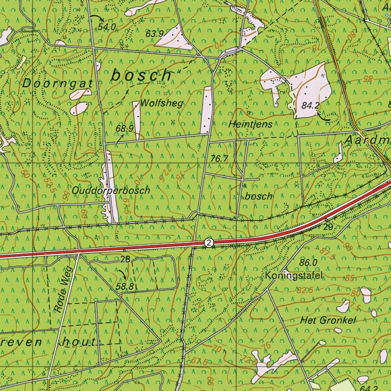 33 A (Uddel-Kootwijk) Map by Red Geographics/Reijers Kaartproducties ...