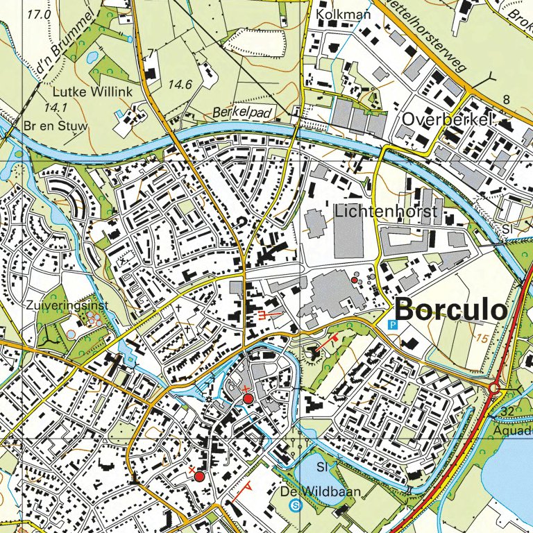 34 D (Borculo-Groenlo) Map by Red Geographics/Reijers Kaartproducties ...