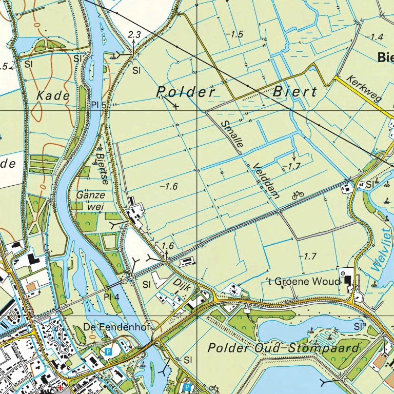 37 D (Brielle-Rozenburg) Map by Red Geographics/Reijers Kaartproducties ...