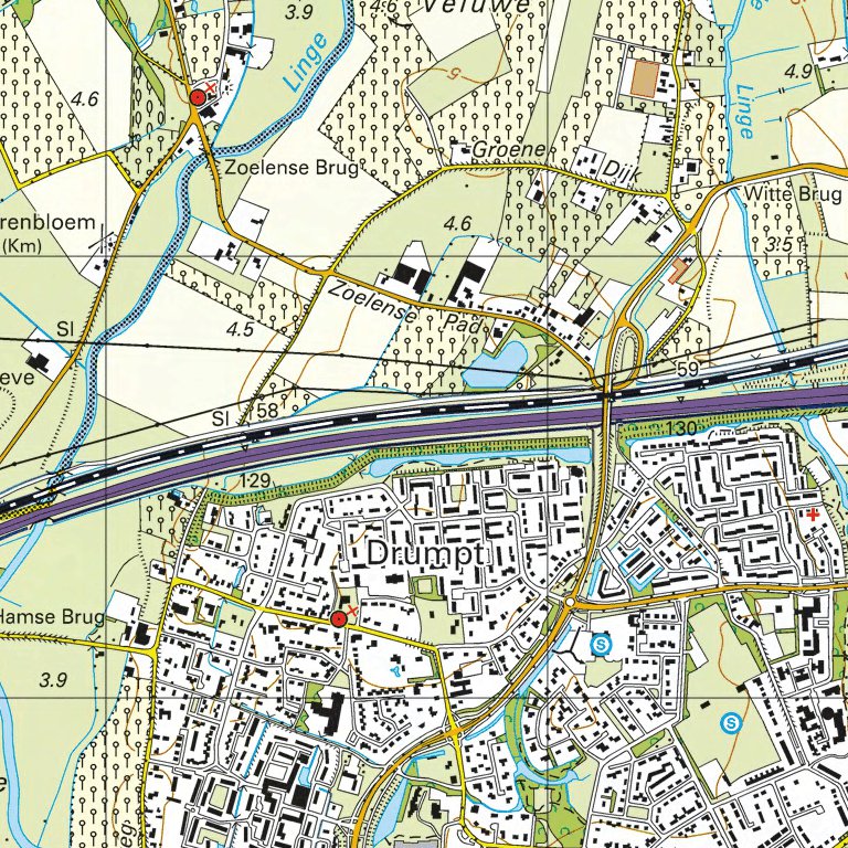 39 D (Tiel-Buren) Map by Red Geographics/Reijers Kaartproducties ...