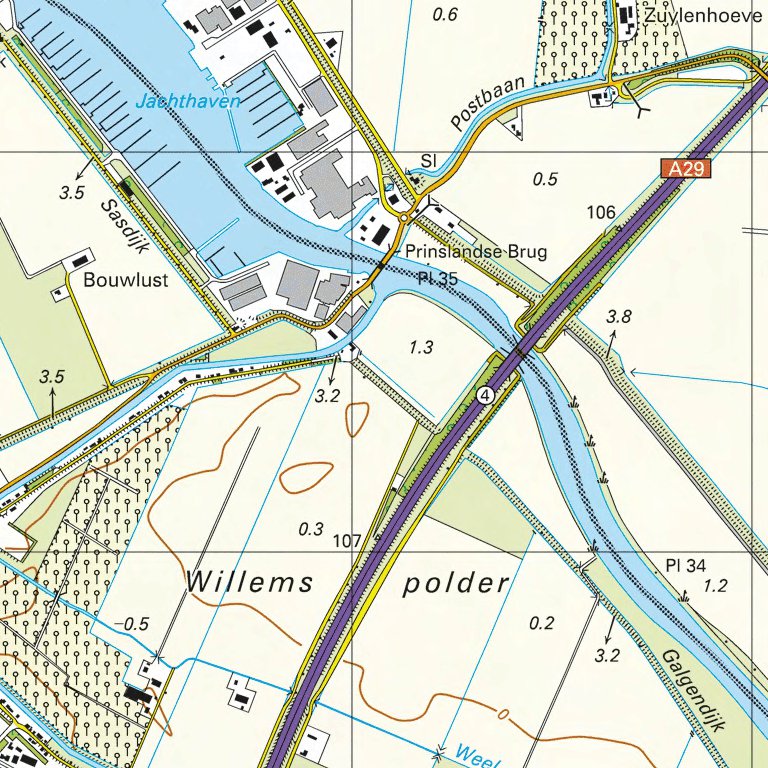 43 G (Willemstad-Dinteloord) Map by Red Geographics/Reijers ...