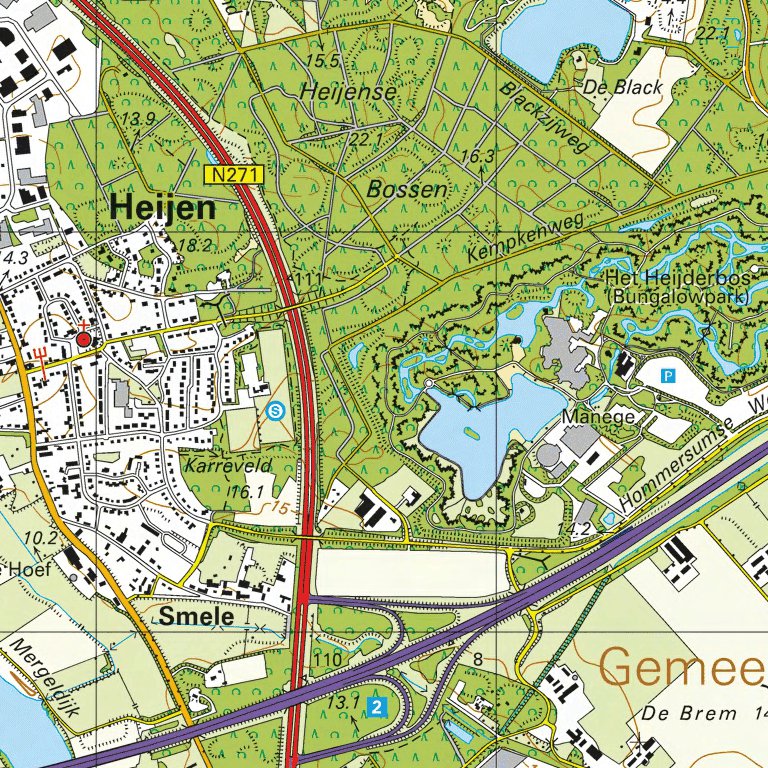 46 D (Boxmeer-Gennep) Map by Red Geographics/Reijers Kaartproducties ...