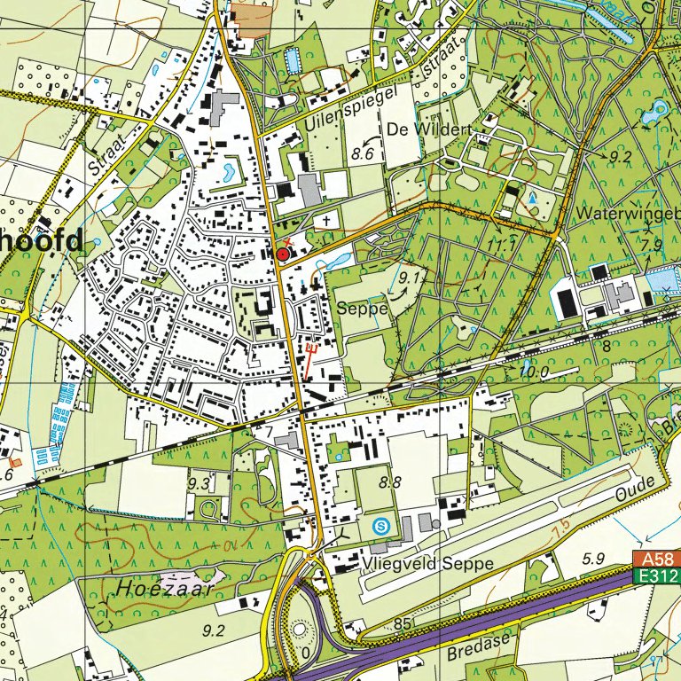 49 F (Roosendaal-Hoeven) Map by Red Geographics/Reijers Kaartproducties ...