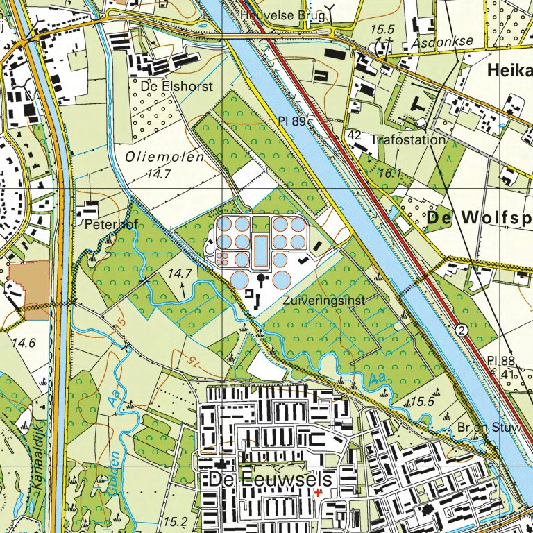 51 F (Helmond-Gemert) Map by Red Geographics/Reijers Kaartproducties ...