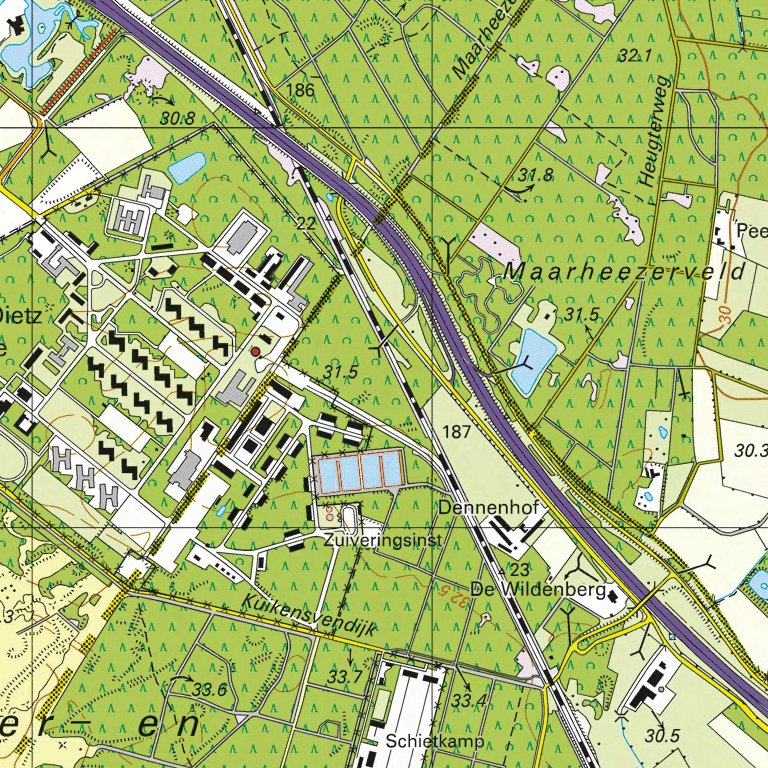 57 F (Weert-Maarheeze) Map by Red Geographics/Reijers Kaartproducties ...