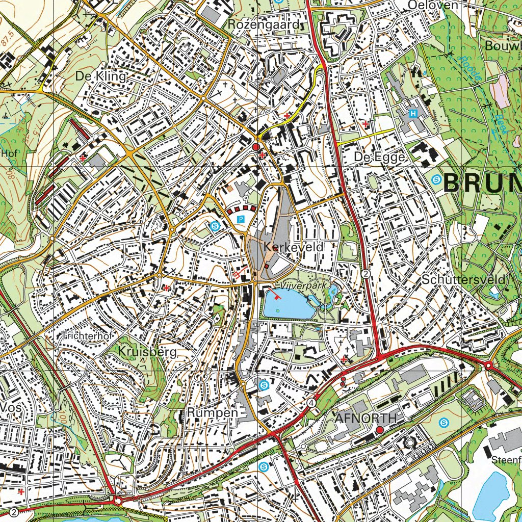 68 D (Sittard-Brunssum) Map by Red Geographics/Reijers Kaartproducties ...