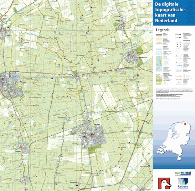 7 B (Winsum-Bedum) Map by Red Geographics/Reijers Kaartproducties ...