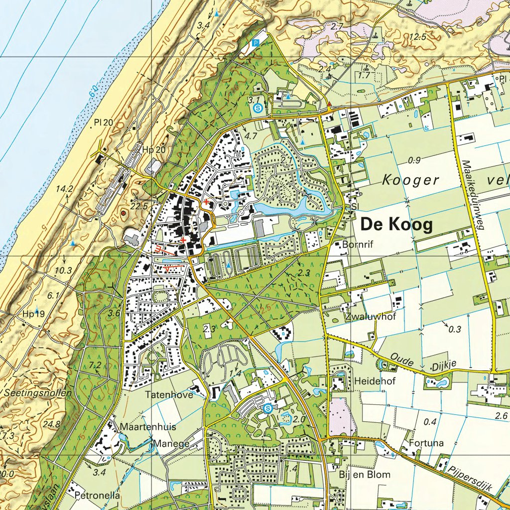 9 B (Midden-Texel) Map by Red Geographics/Reijers Kaartproducties ...