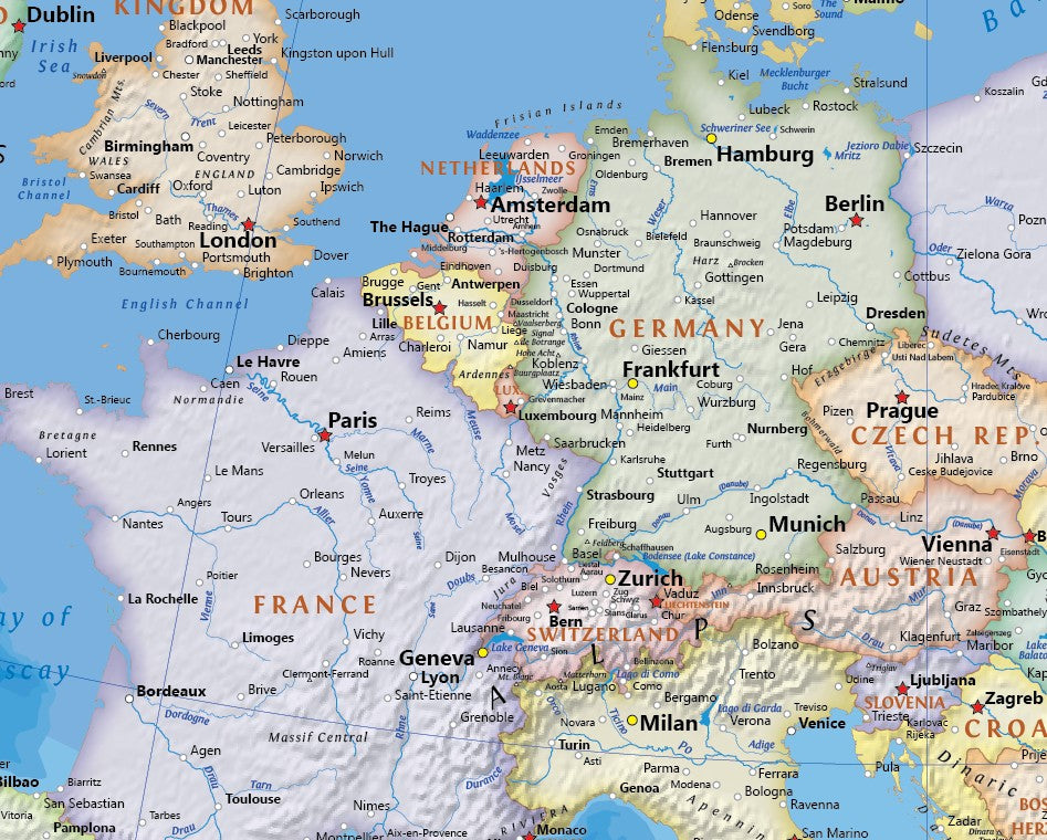 Europe Map by Topographics, LLC | Avenza Maps