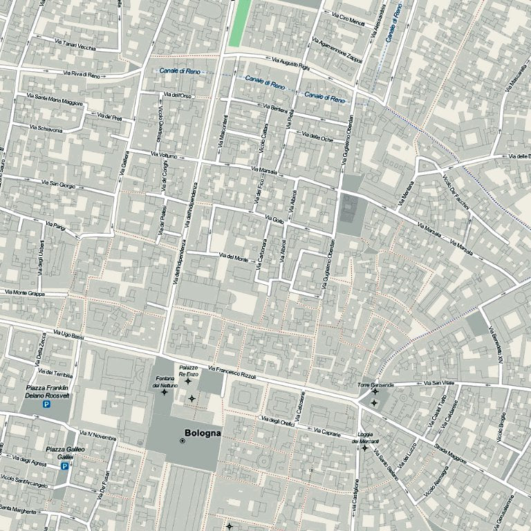 Bologna, Italy Map by Mojo Map Company | Avenza Maps