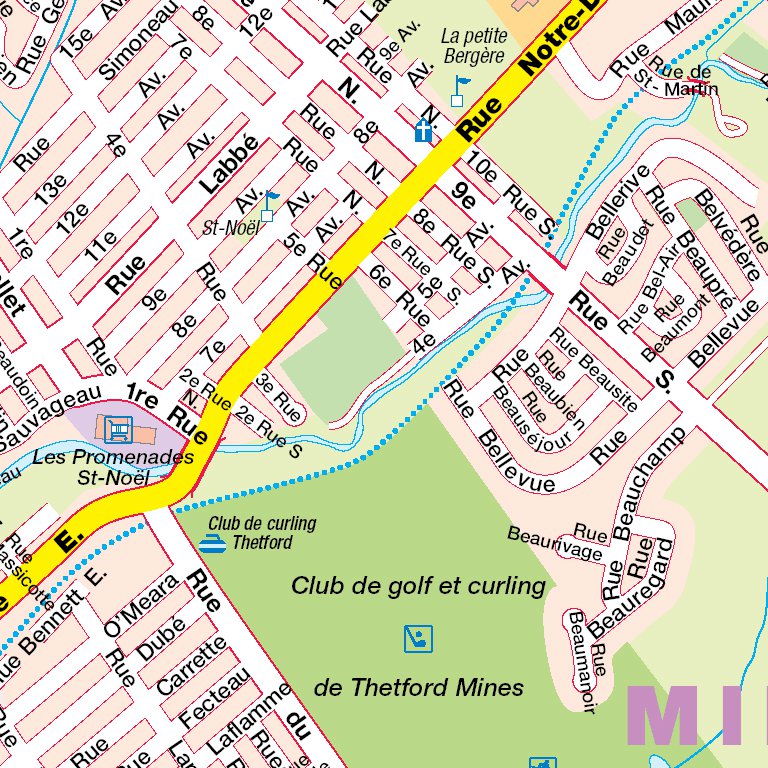 Thetford Mines, QC Map by Mapmobility Corp. | Avenza Maps